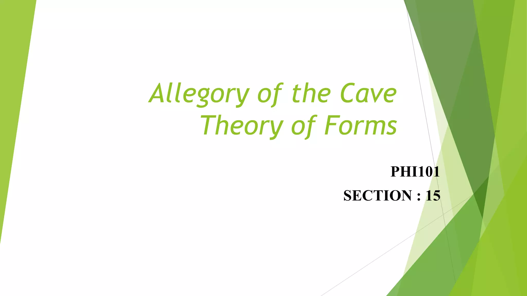 The Allegory of the Cave | PPT