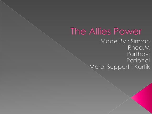 The Allies Power | PPTX
