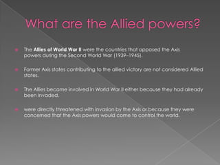 The Allies Power | PPTX
