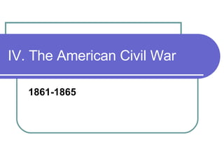 The American Civil War | PPT