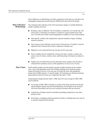 The American Community Survey | PDF
