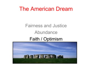 The American Dream | PPT