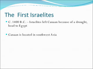 The Ancient Israelites 2008 | PPT