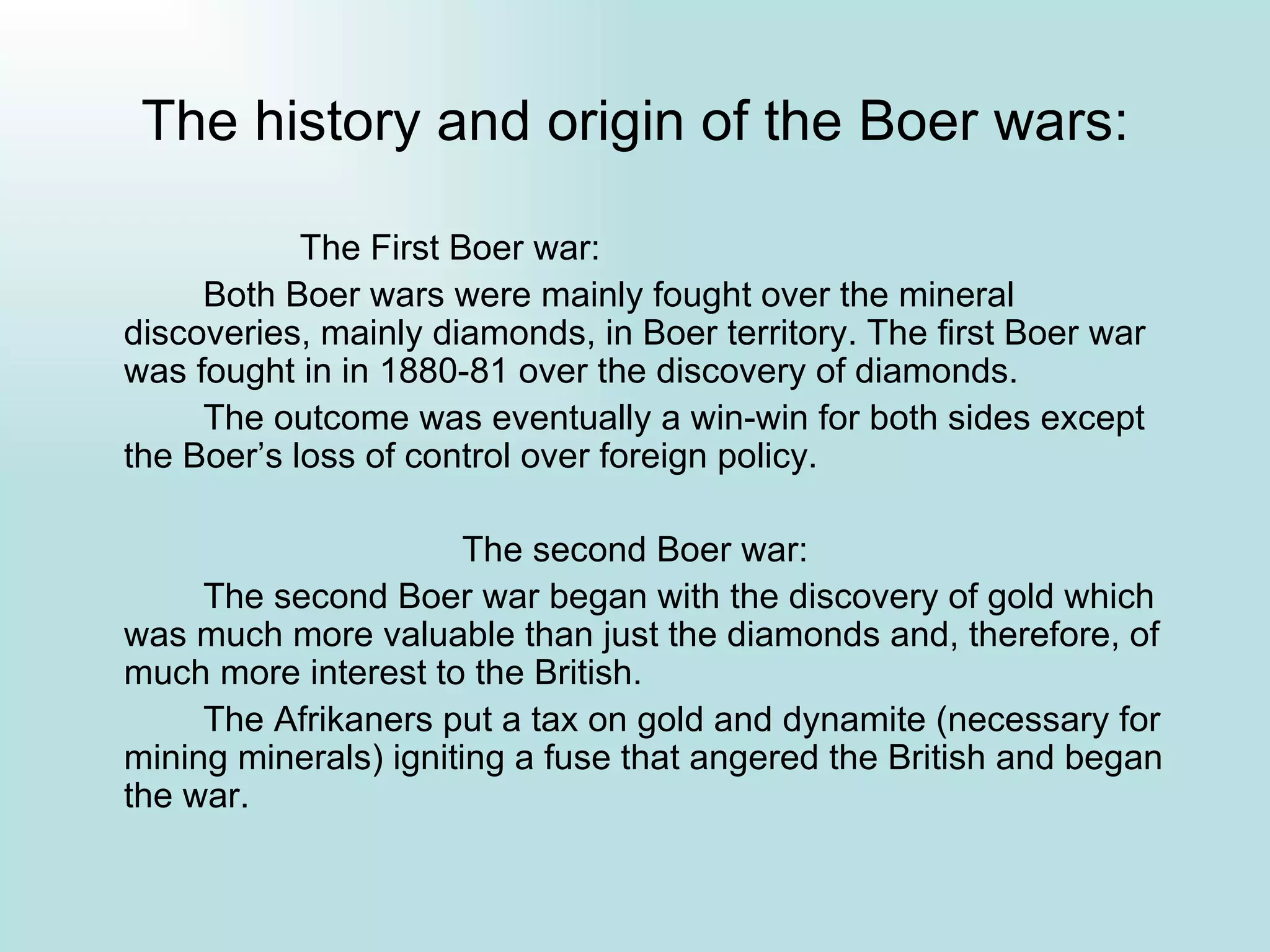 The Anglo Boer War | PPT