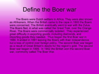 The Anglo Boer War | PPT