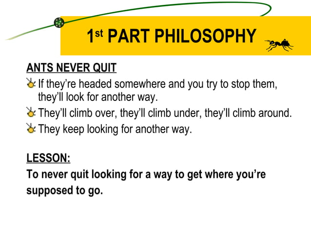The Ant Philosophy | PPS