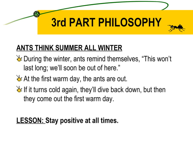 The Ant Philosophy | PPS
