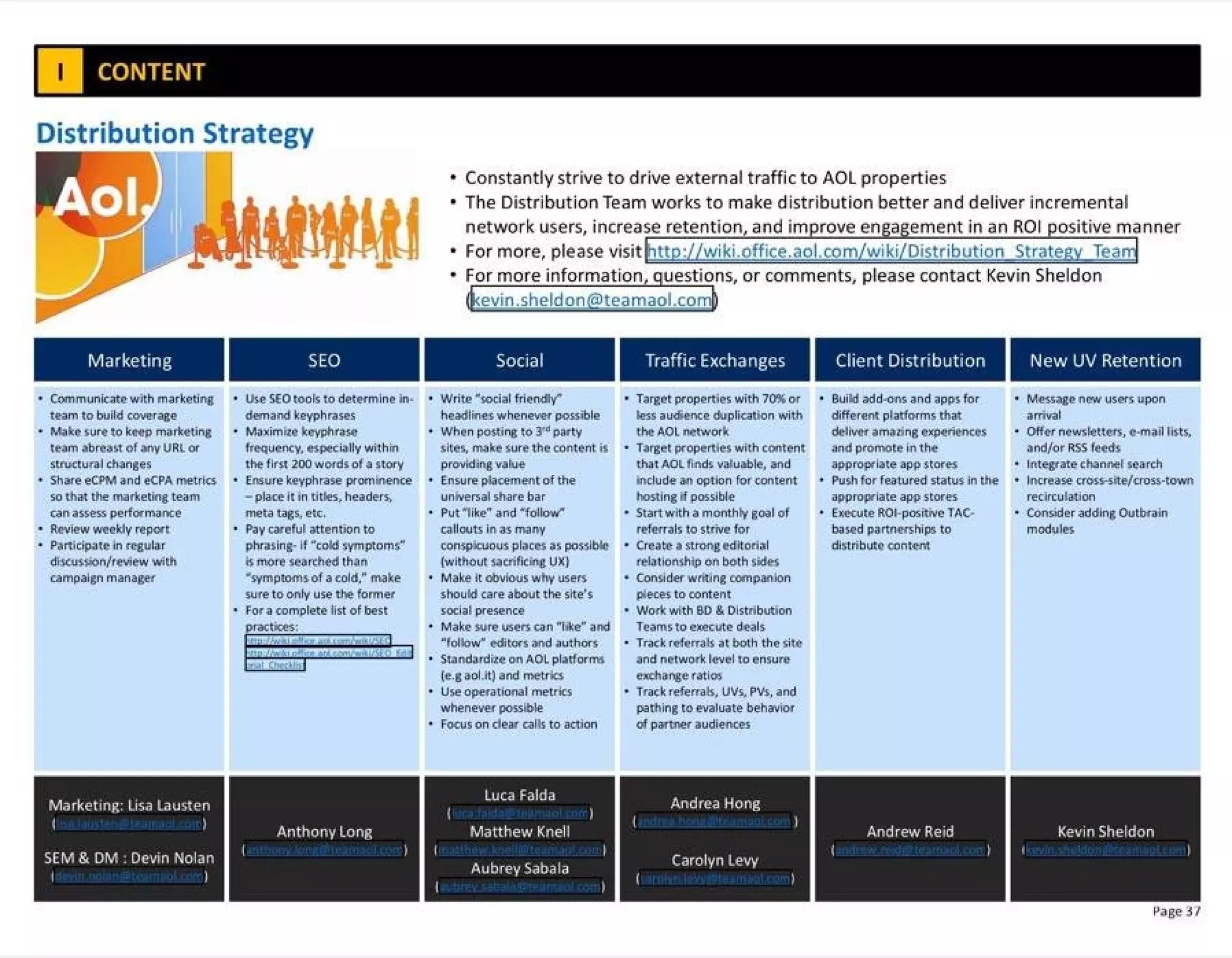 The AOL Way - Leaked Plan | PDF
