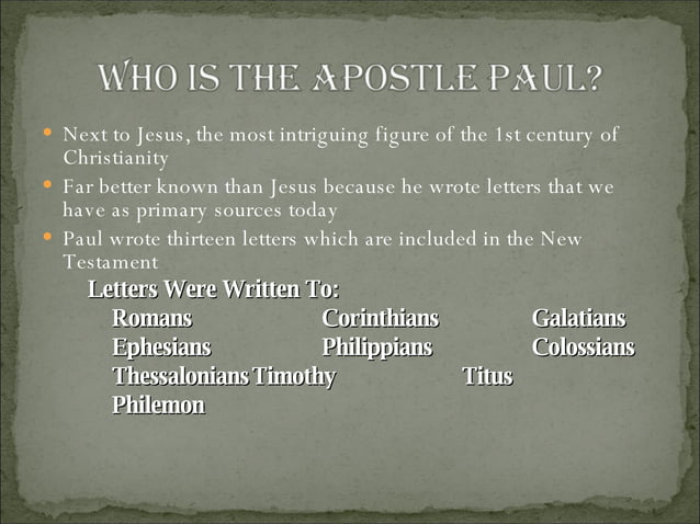 The Apostle Paul | PPT