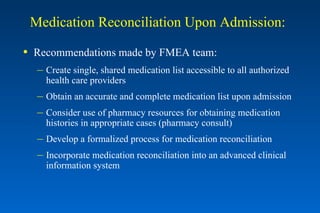 The application-of-fmea-to-a-medication-reconciliation-process ...