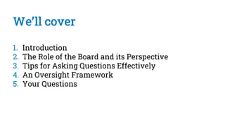 The Art of Asking Boardroom Questions | PDF