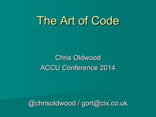 The Art of Code | PPT
