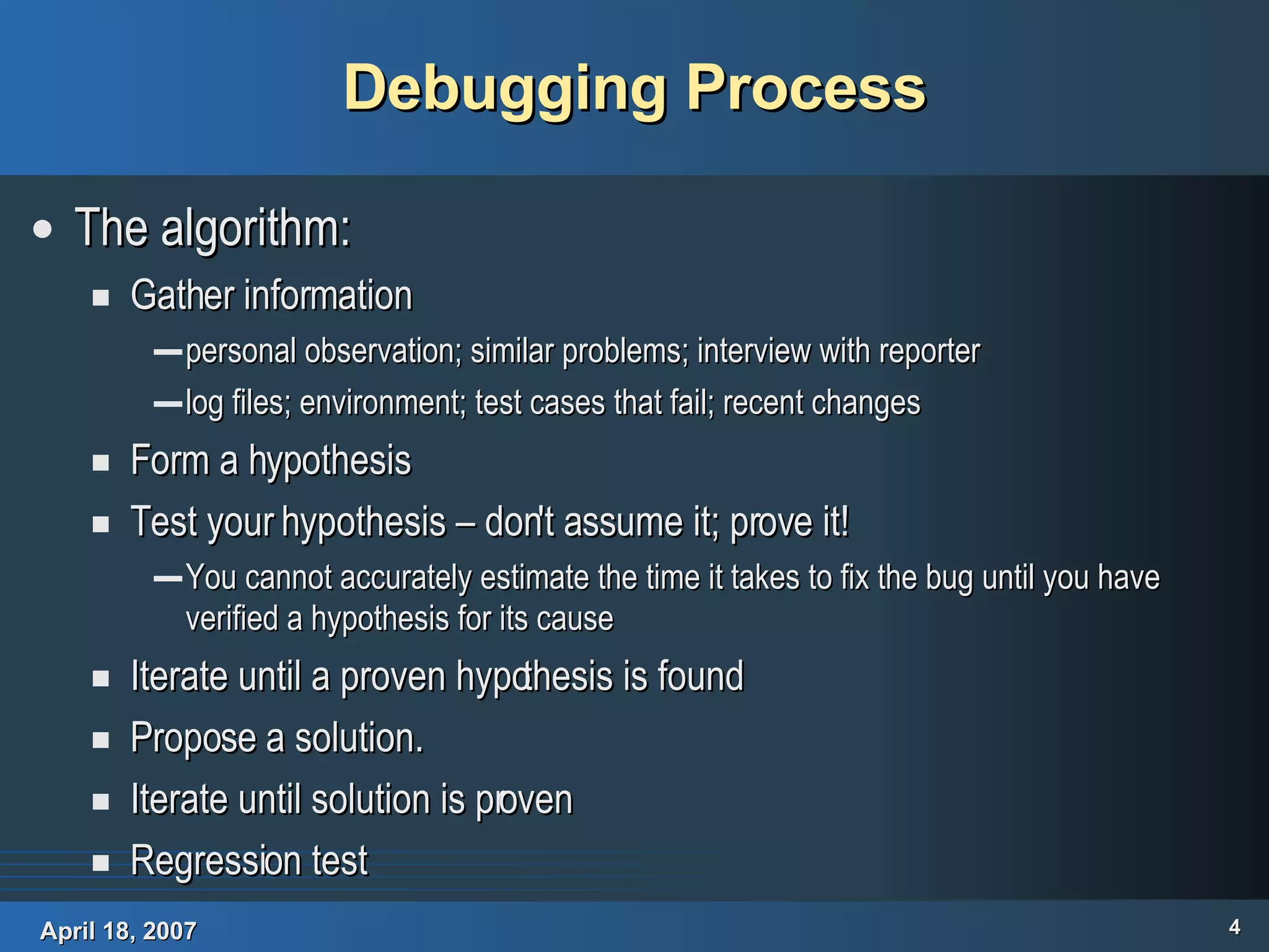 The Art Of Debugging | ODP