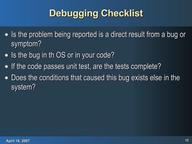 The Art Of Debugging | ODP