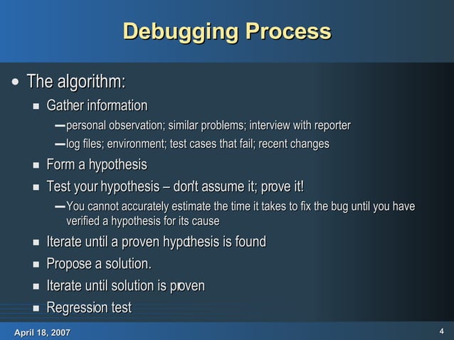 The Art Of Debugging | ODP