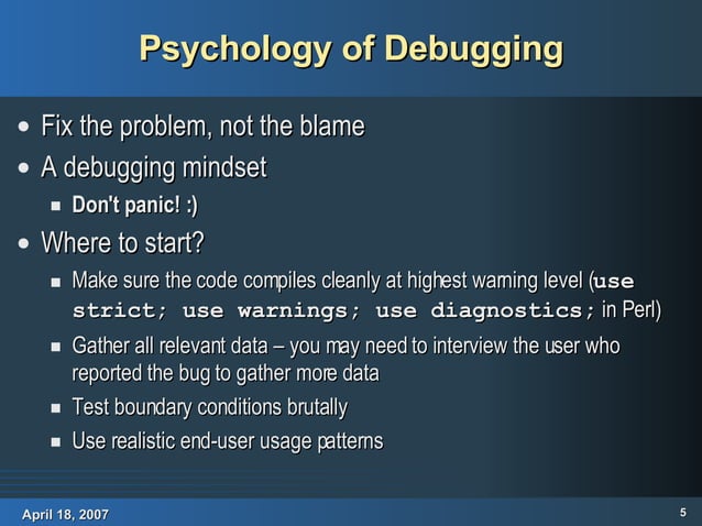 The Art Of Debugging | ODP