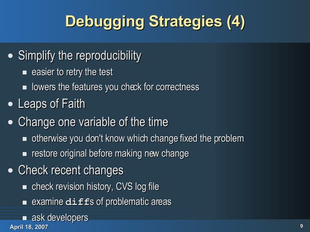 The Art Of Debugging | ODP