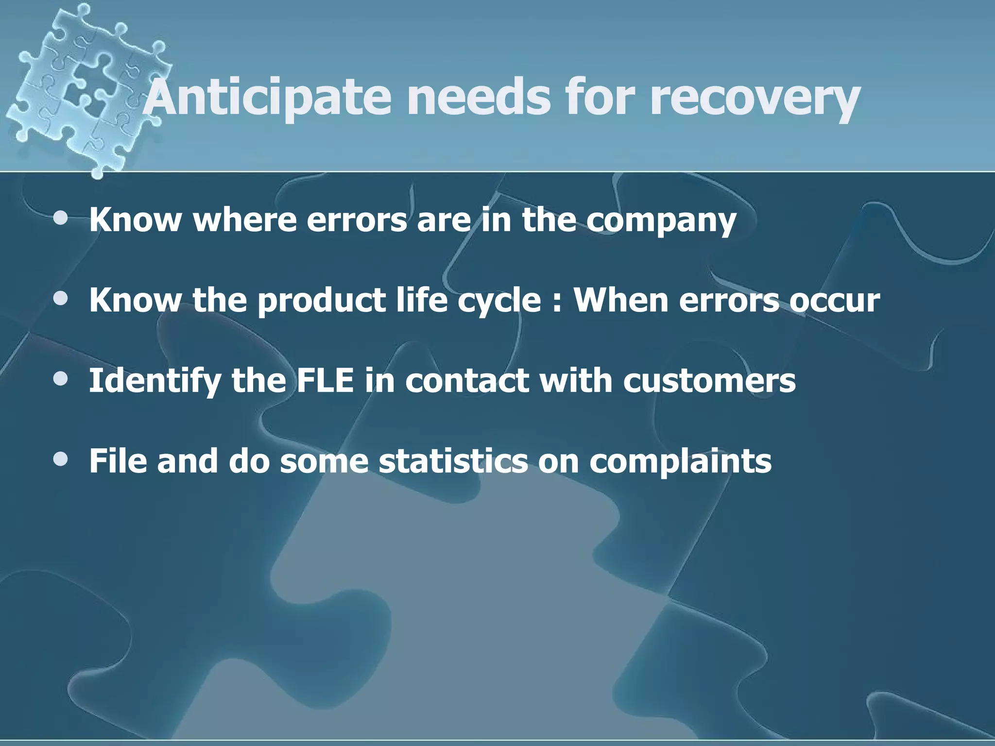 The Art Of Service Recovery | PPT