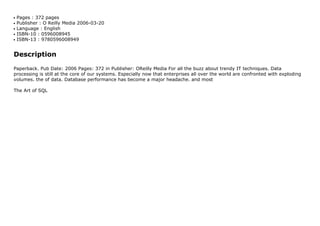 The Art of SQL | PDF