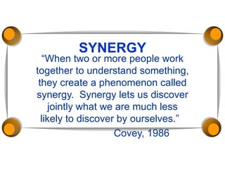 The Art of Synergy-Building Effective Teacher/Paraeducator Teams | PPT ...