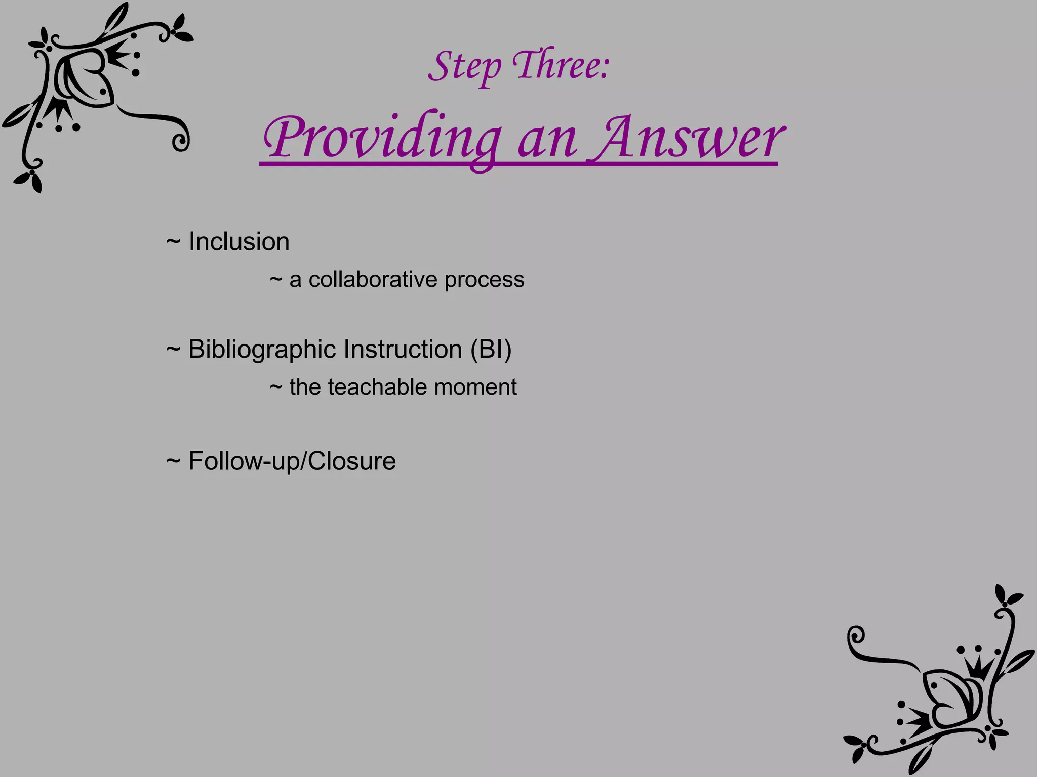 The Art of the Reference Interview | PPT