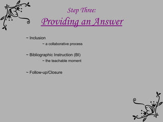 The Art of the Reference Interview | PPT