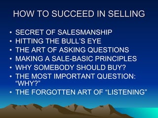 The Art & Science Of Selling | PPT