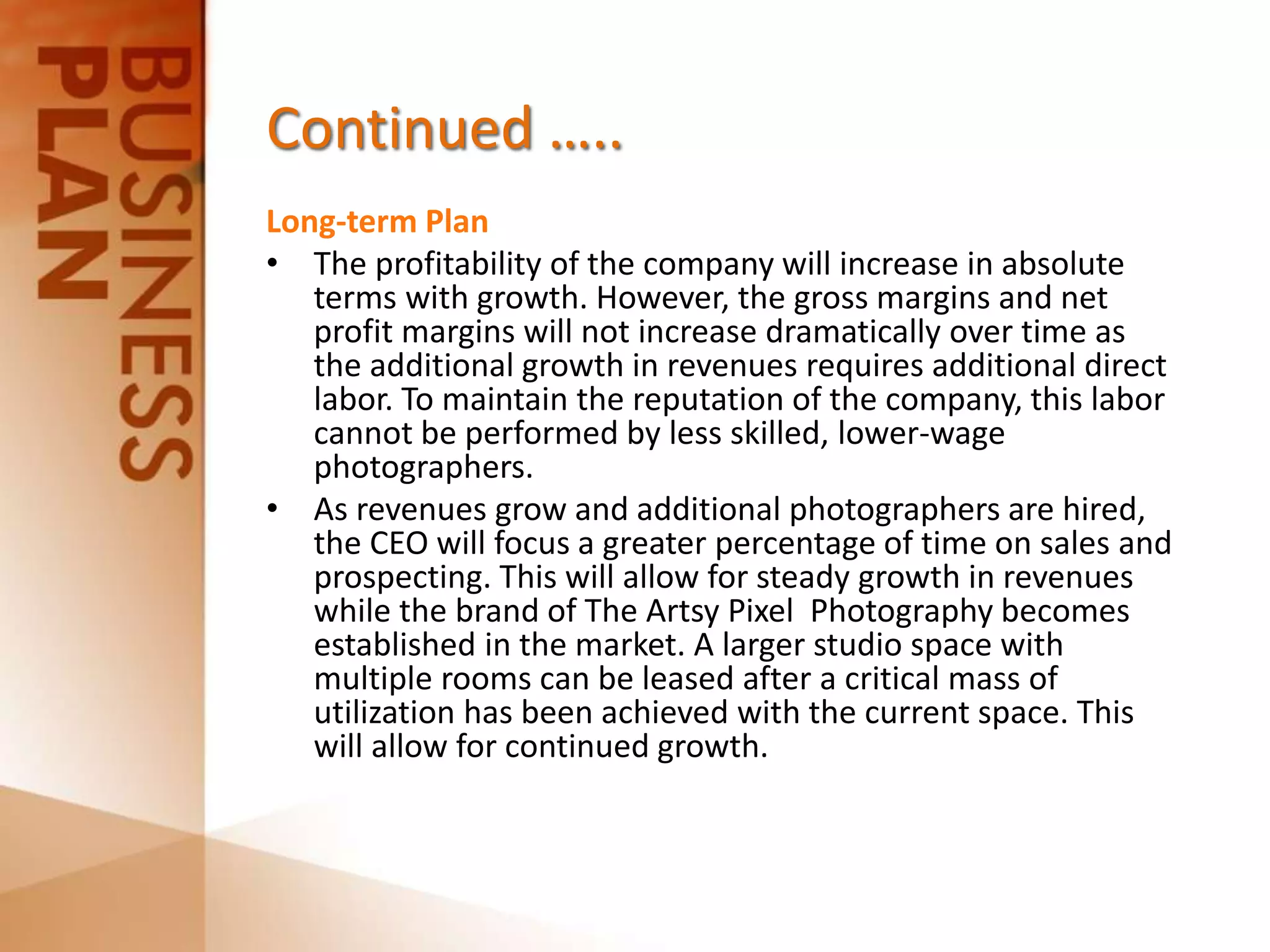 Business Plan: Photography Business (slides) | PPTX