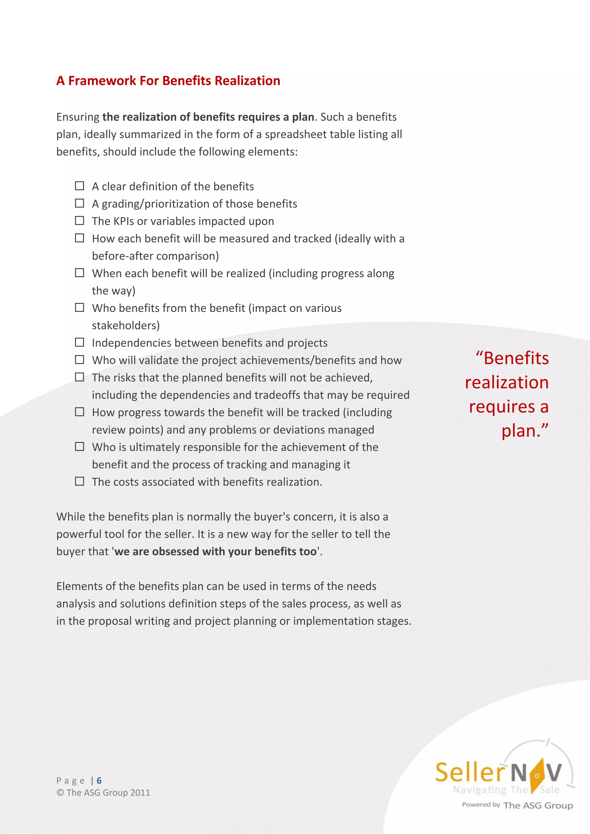 Benefits Realization | PDF