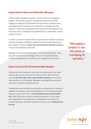 Benefits Realization | PDF