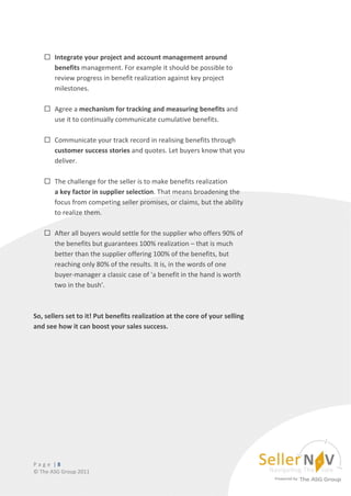 Benefits Realization | PDF
