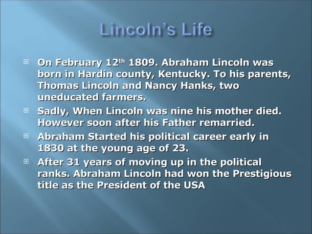 The Assassination Of Abraham Lincoln | PPT