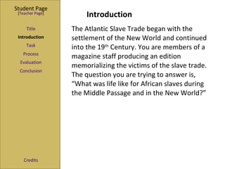 The Atlantic Slave Trade (Student Slides) | PPT