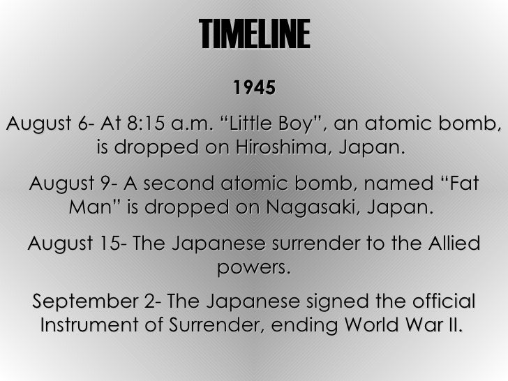 Wwii Timeline Japan