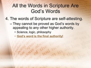 The Authority Of The Bible | PPT