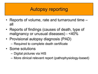 The Autopsy as a performance and teaching tool | PPT
