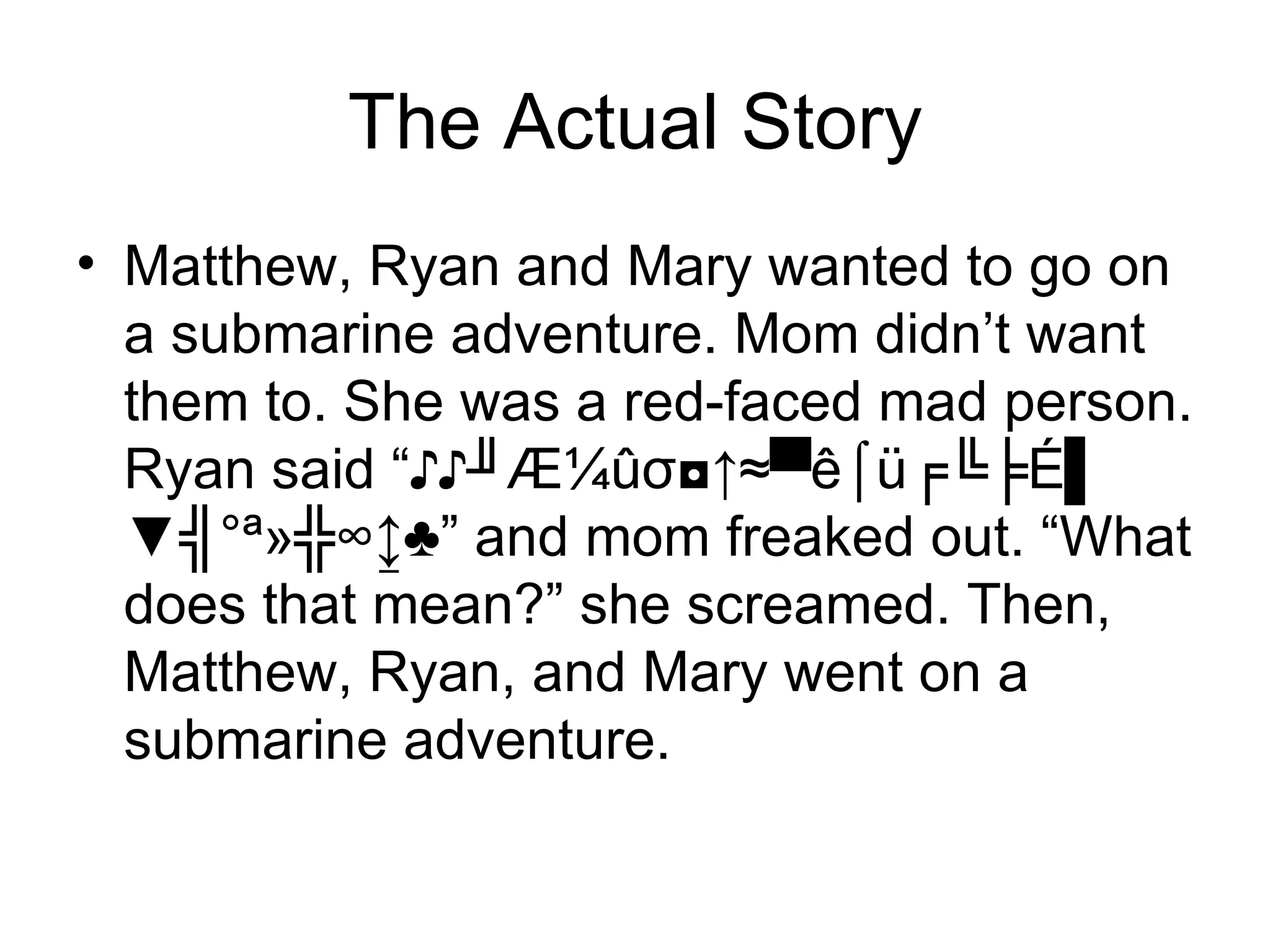 The Awesome Submarine Adventure | PPT