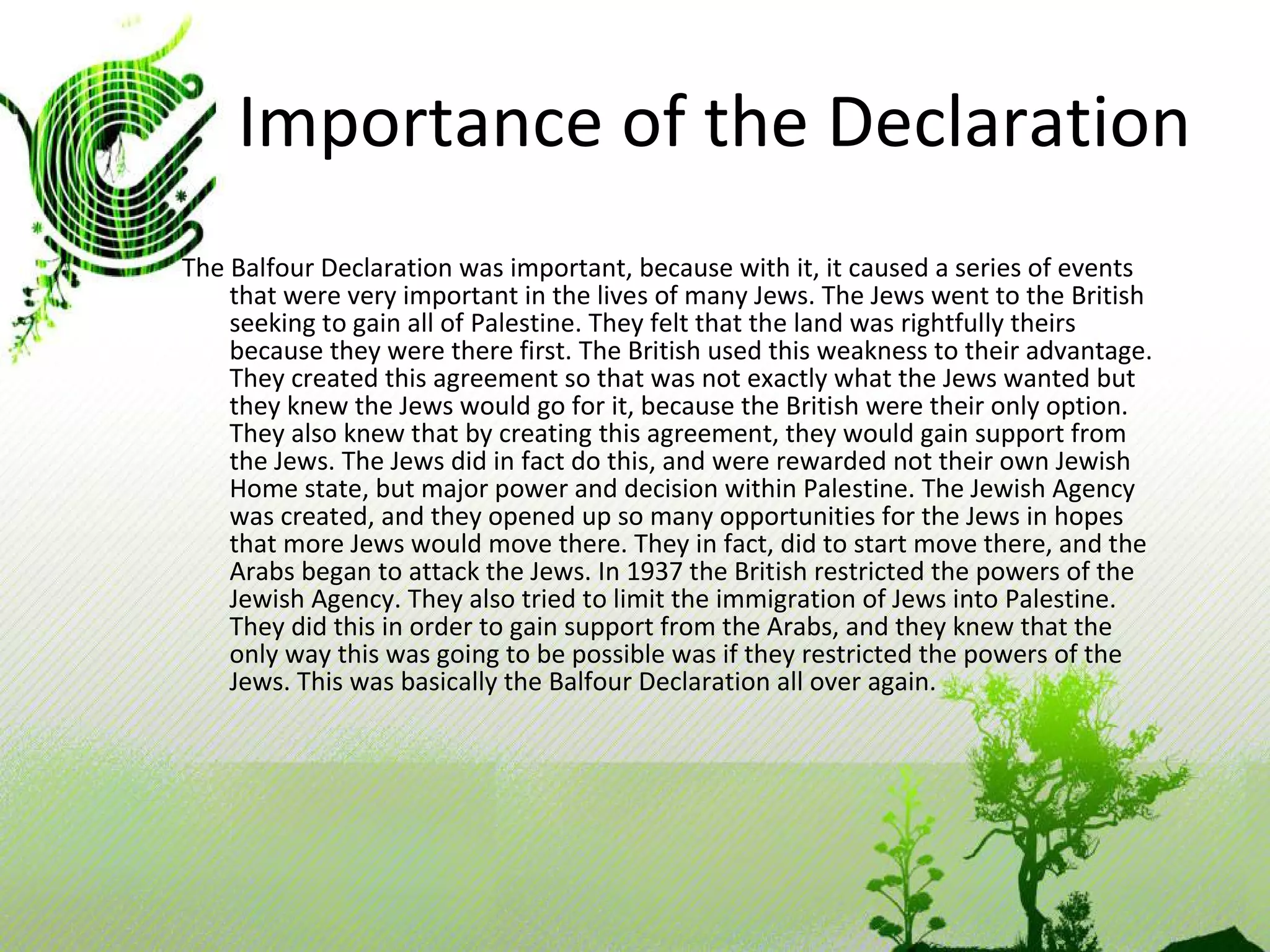 The Balfour Declaration | PPS