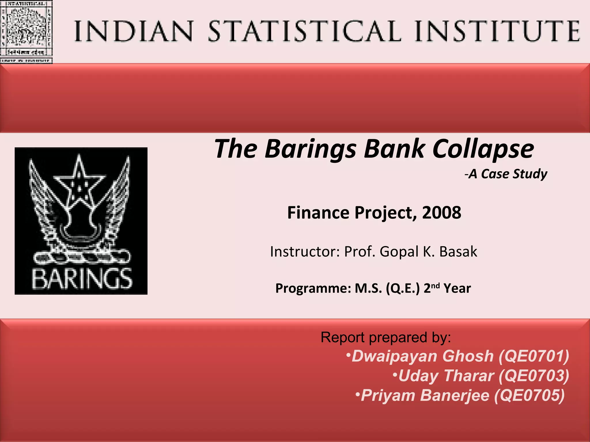 The Barings Bank Collapse | PPT