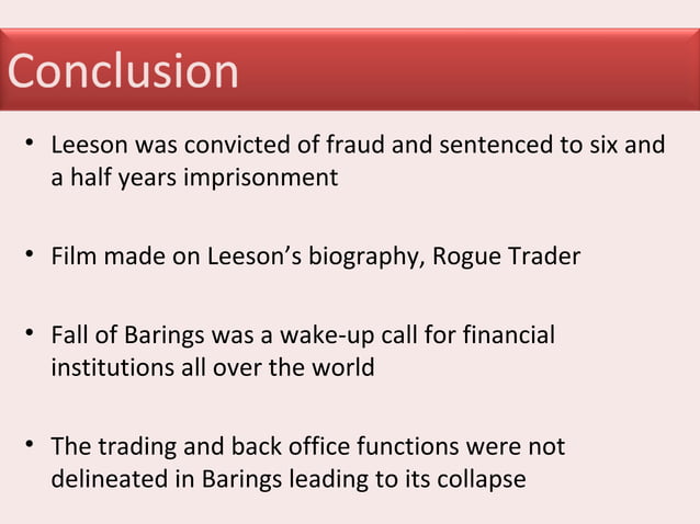 The Barings Bank Collapse | PPT