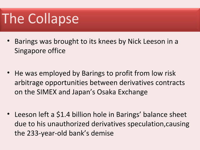 The Barings Bank Collapse | PPT
