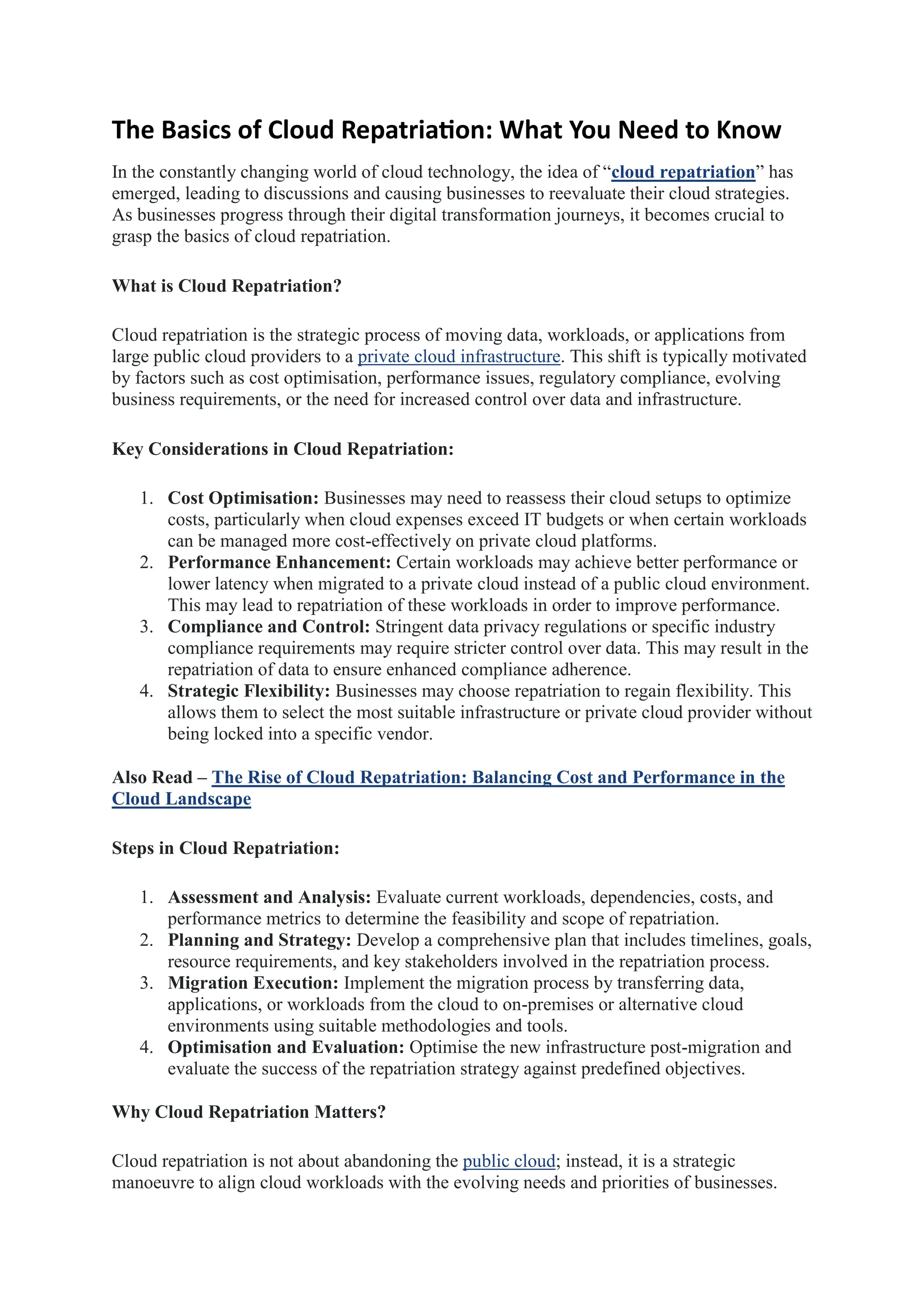 The Basics of Cloud Repatriation: What You Need to Know | DOCX