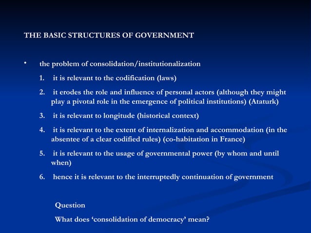 The Basic Structures Of Government | PPT