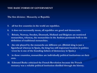 The Basic Structures Of Government | PPT