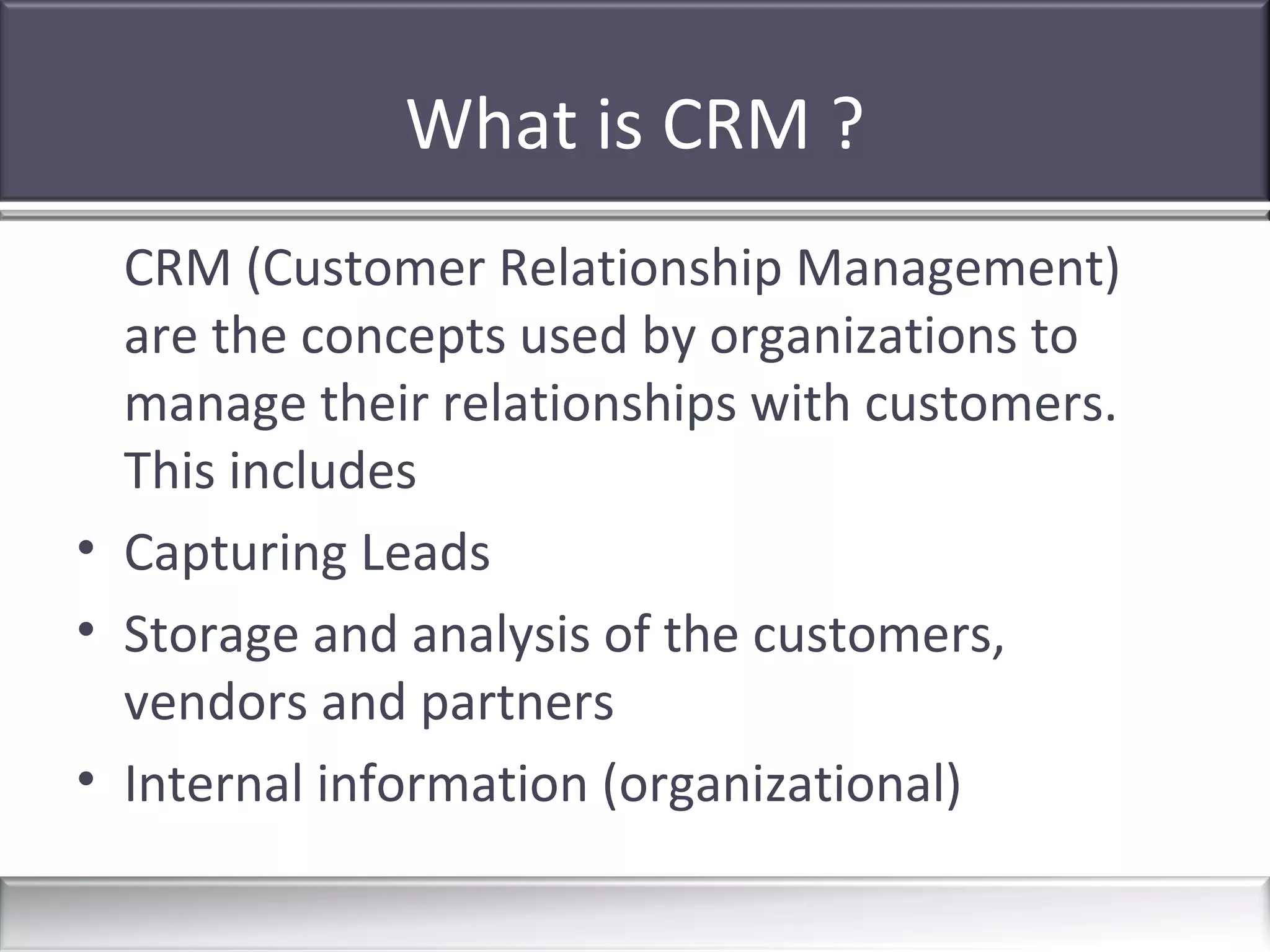 The Basics Of Crm | PPT
