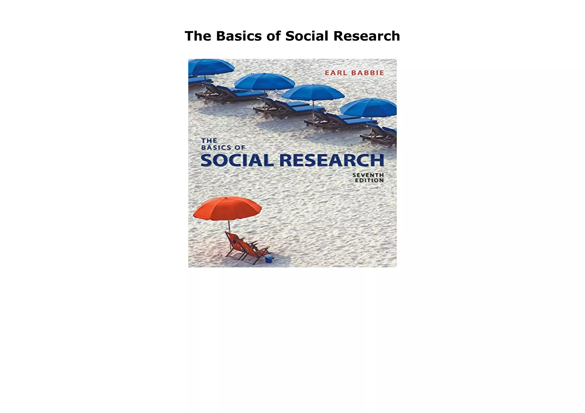 The Basics of Social Research | PDF
