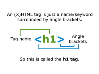 The Basics of (X)HTML Tags | PPT