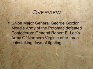 The Battle Of Gettysburg | PPT