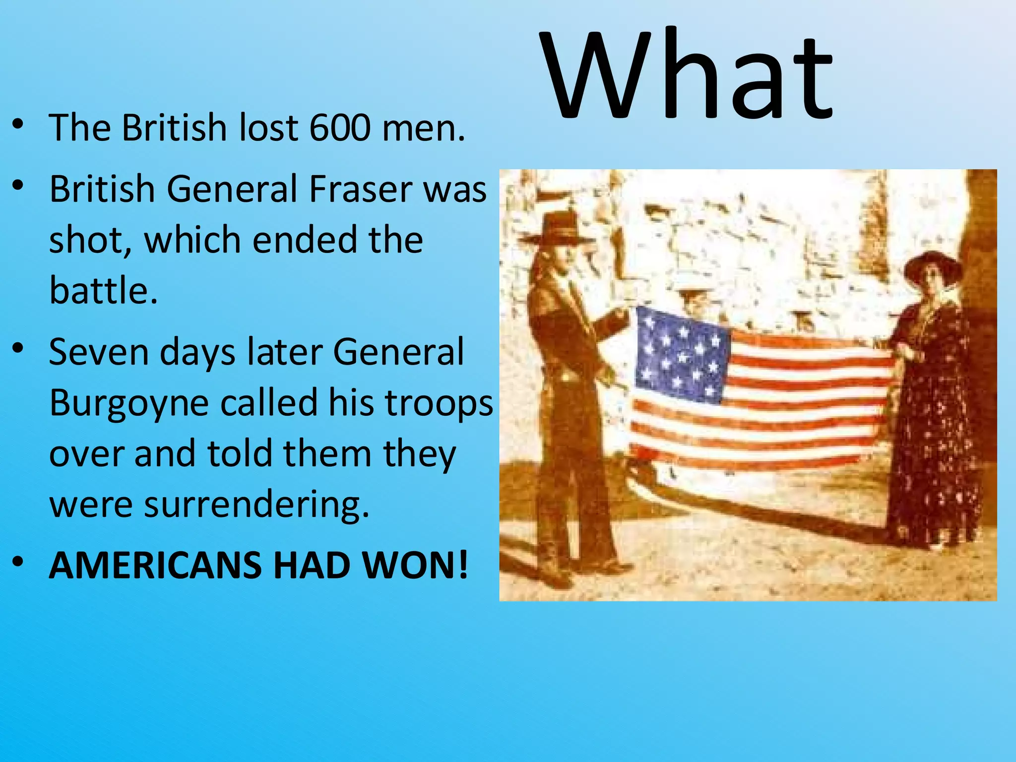 The Battle Of Saratoga.Ppt. | PPT