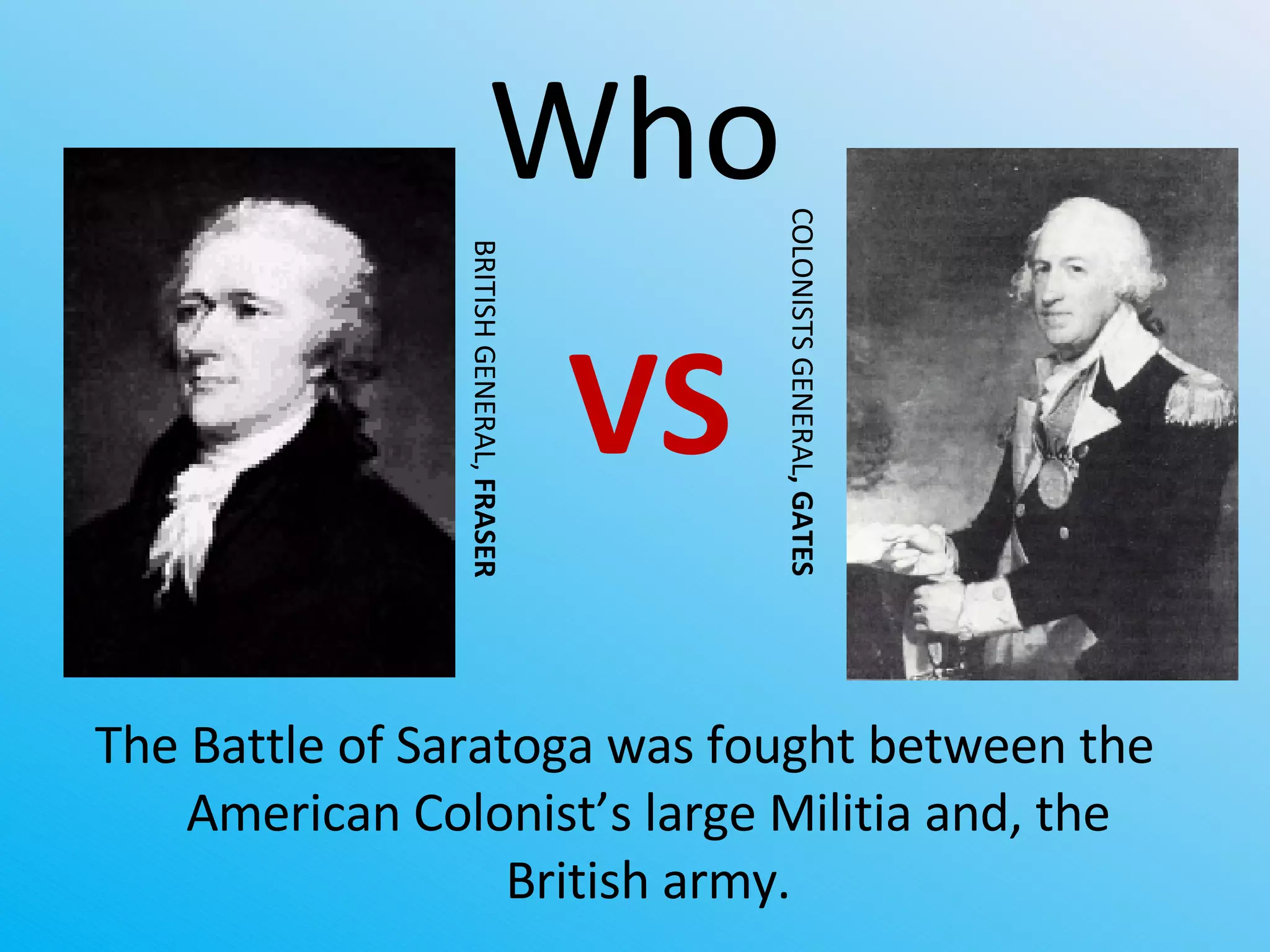 The Battle Of Saratoga.Ppt. | PPT
